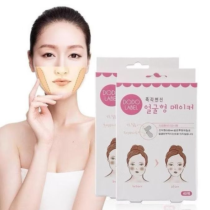 Cheek straightener Sticker [40pcs] Dodo Cheek Straightener Label V ...