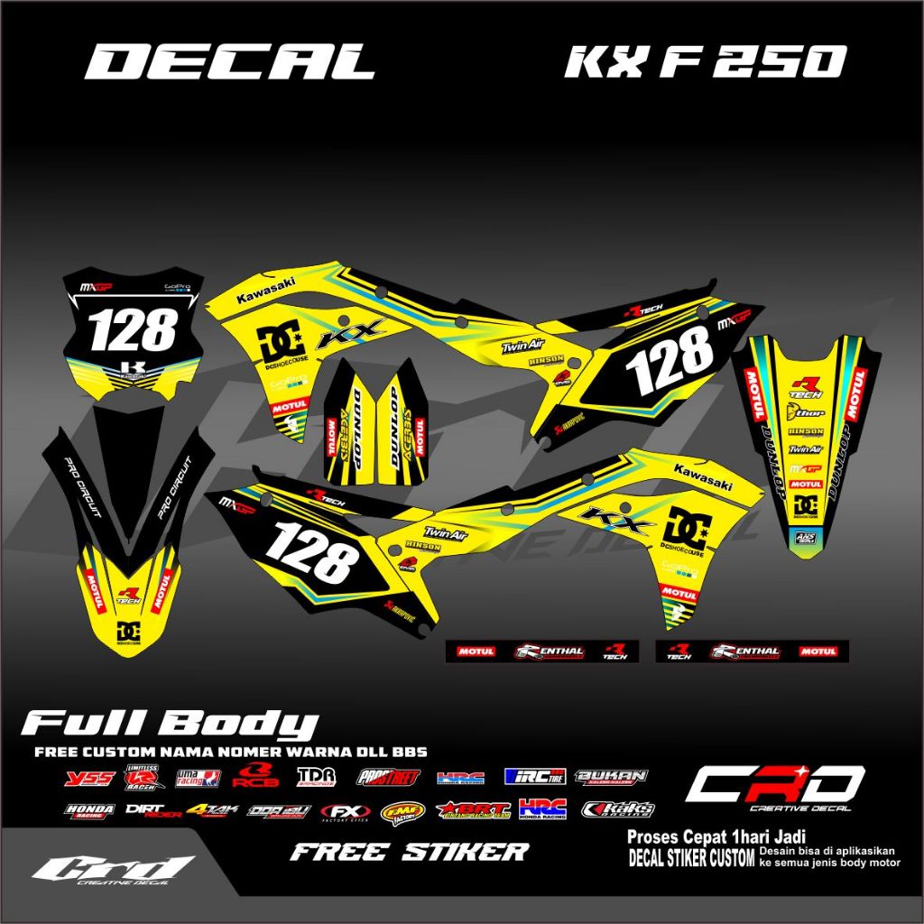Decal STICKER KX 250 DECAL KX 450 DECAL STICKER KXF 250 DECAL KXF 450 ...