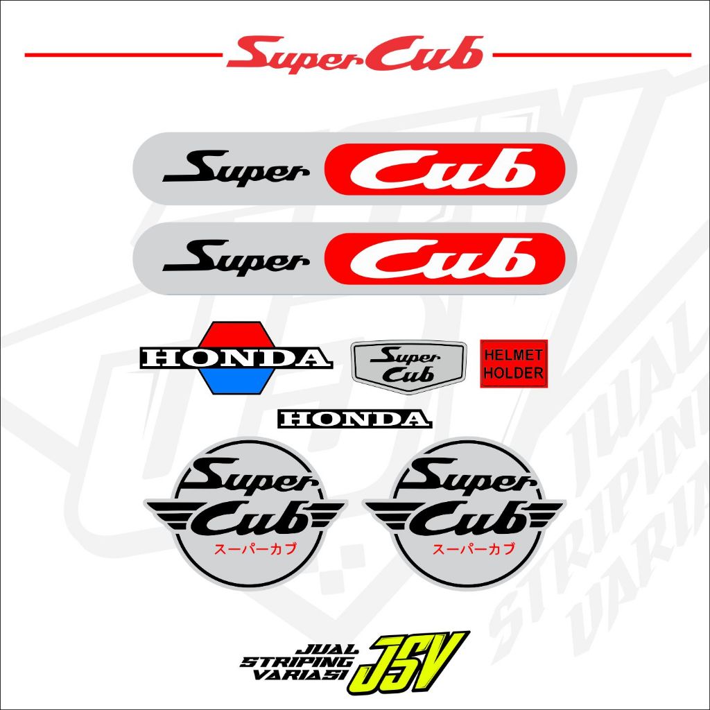Honda SUPER CUB C50 C70 C90 Motorcycle Striping Sticker PASSPORT 1 ...