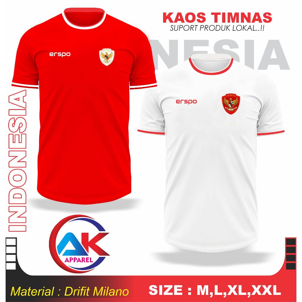Men's T-SHIRTS Garuda Indonesia National Team Jersey Tops Latest Futsal ...