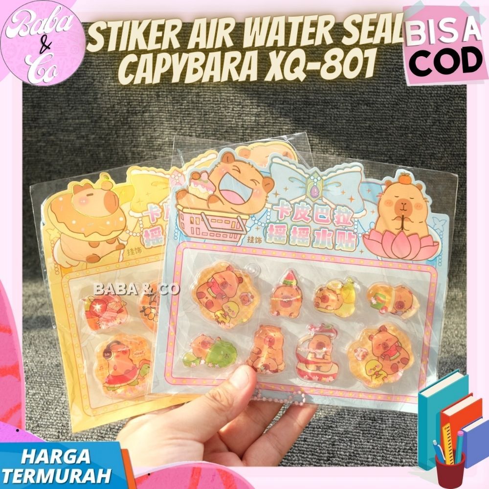 3d WATER SEAL CAPYBARA STICKER XQ-801 UNIQUE CUTE WATER SEAL CAPYBARA ...