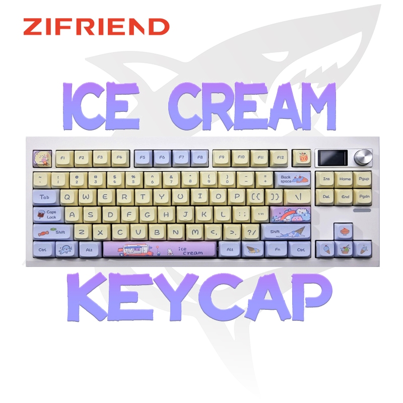 Zifriend Ice Cream Keycaps PBT Dye-sublimated XDA Height 133 Keys ...