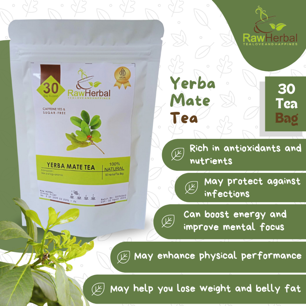 Yerba Mate Tea Boost Energy And Improve Mental Focus 30 Tea Bags