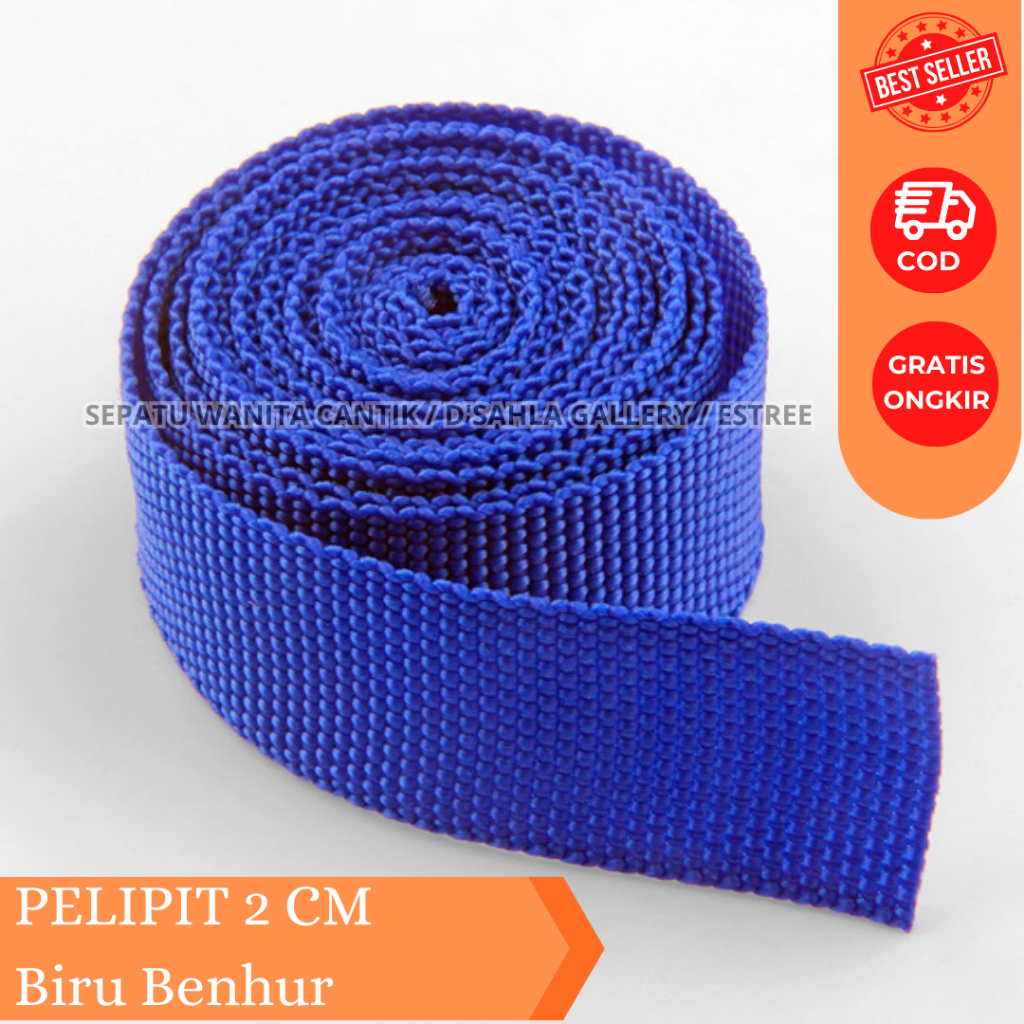 Blue 2cm Smooth Pleated Cover/Edge Wrap Webbing Piping Rope per roll 13 ...