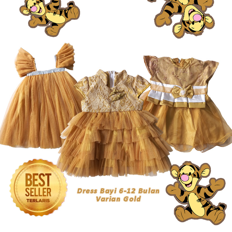 Gold Color Clothes for Baby Parties Aged 0 6 Months Gold Party Baby ...