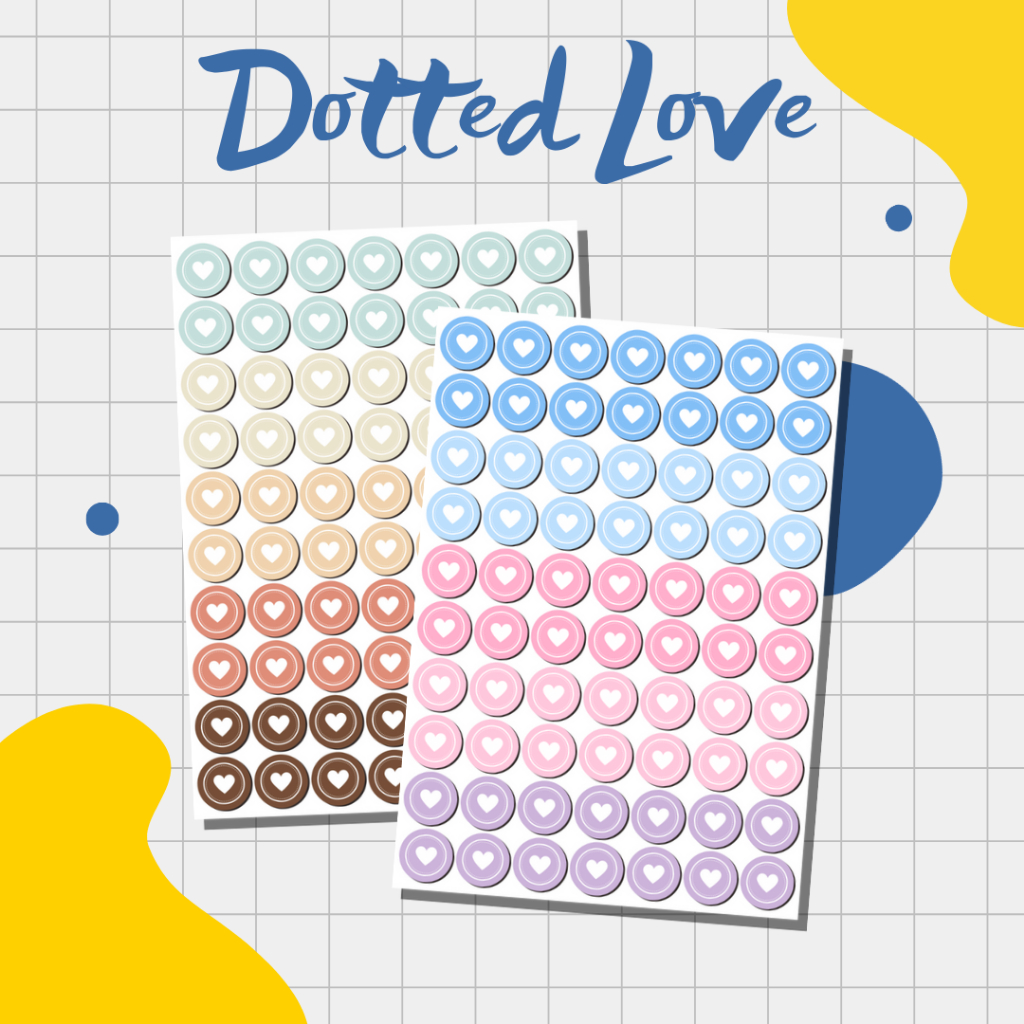 Dotted Love Journal Sticker / Dotted Love Journal Sticker / Love ...