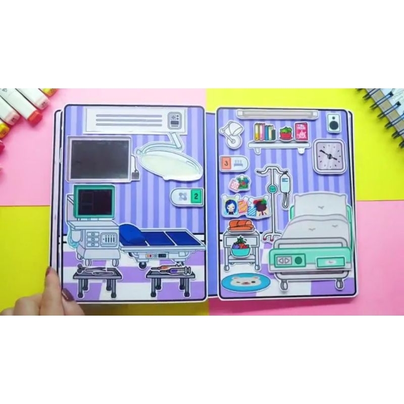 Toca Boca Educational Toy Paper book Paper Doll Toca Hospital / Toca ...