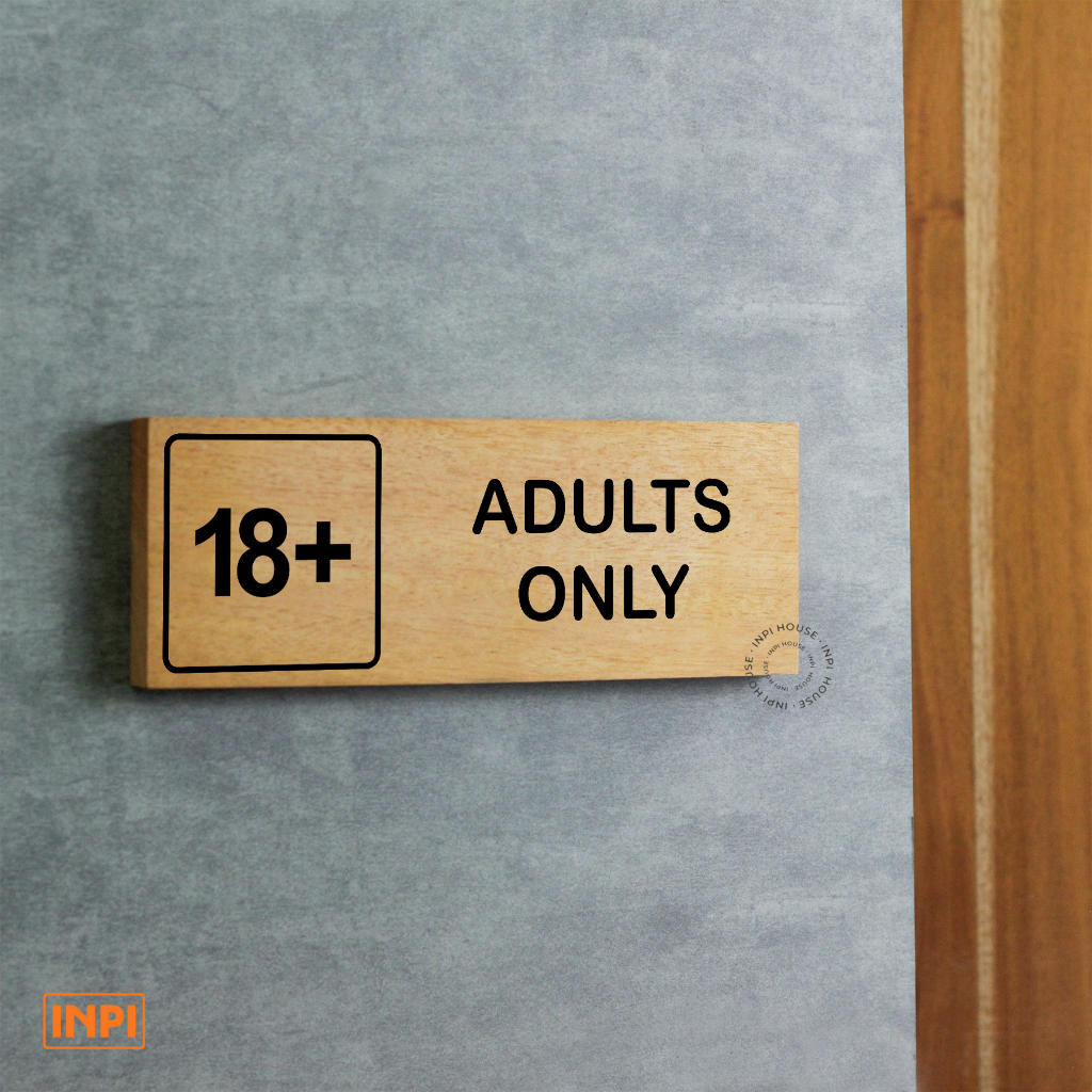 Adult sign system only - sign board 18+ - wall sign - adult only ...