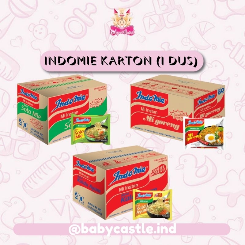[BABYCASTLE] Indomie Instant Noodles Carton / Box of 40 Chicken Broth ...