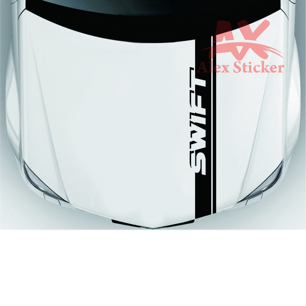 0651 suzuki swift Car sticker cutting suzuki swift Front Hood sticker ...