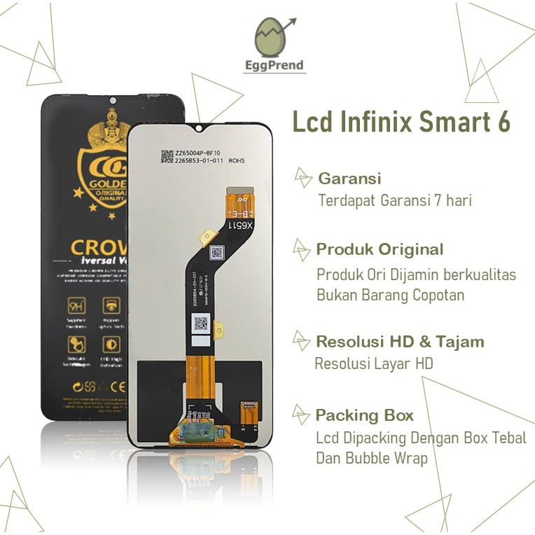 Infinix SMART 6 / X6511 / X6511B TOUCHSCREEN LCD FULLSET ORIGINAL ...