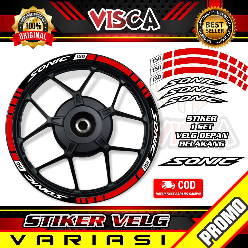 Motorcycle Rim Rim List Rim Stickers Simple Sonic Rim Stickers | Shopee ...