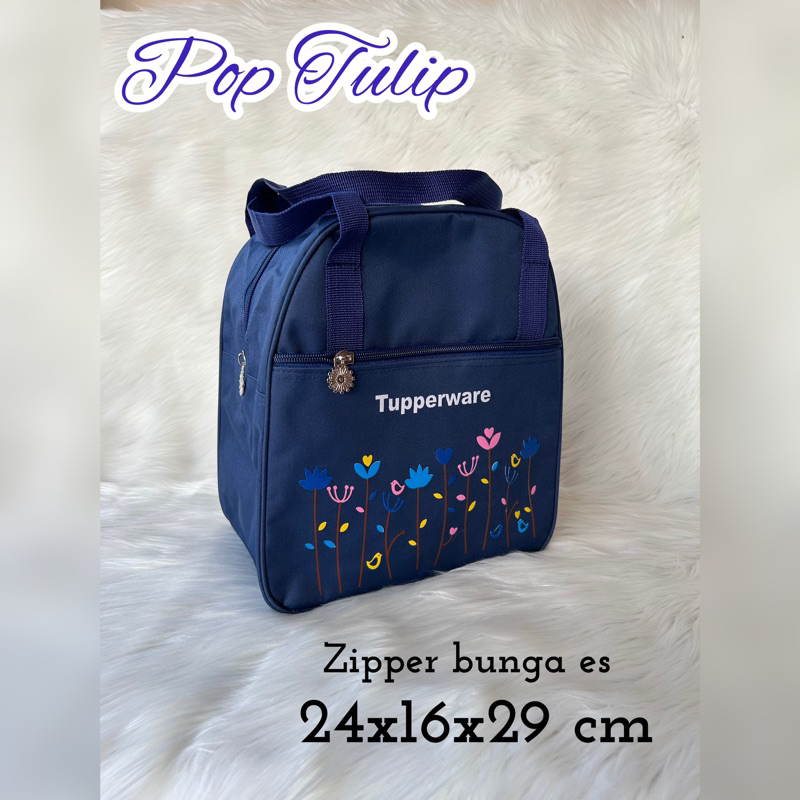 Tupperware Pop Tulip lunch bag (ice flower zipper) | Shopee Malaysia