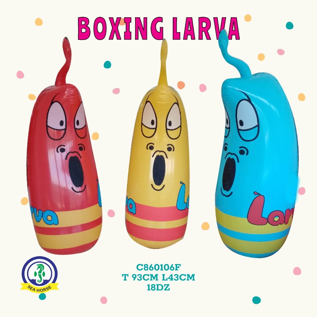 Children's Toys Boxing Balloons Samsak 3-D Bop Bag Inflatable Larva PVC ...