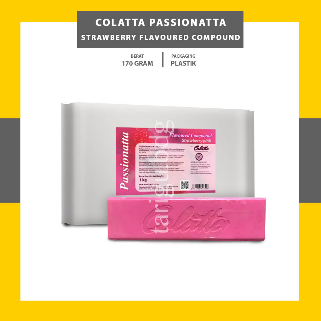 Colatta STRAWBERRY PINK CHOCOLATE COMPOUND - COLLATA STRAWBERRY ...