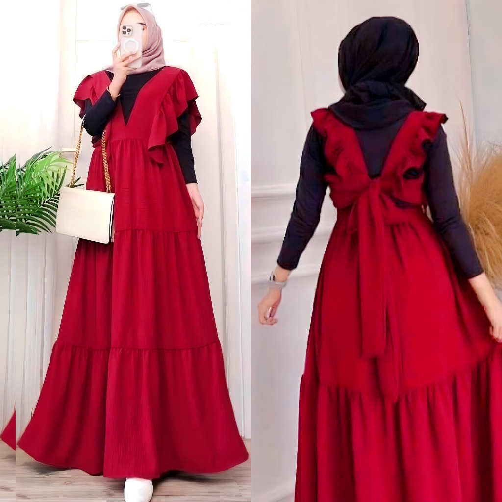 ZORA OVERALL (NO INNER) EXCLUSIVE GAMIS DRESS DRES BTCSOLO LONG ...