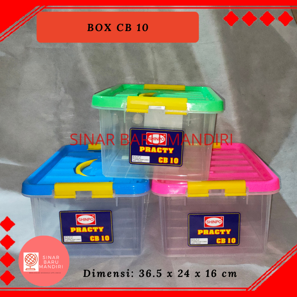 Shinpo CB 10 PLASTIC CONTAINER BOX (BOX HANDLE/MULTIPURPOSE BOX ...