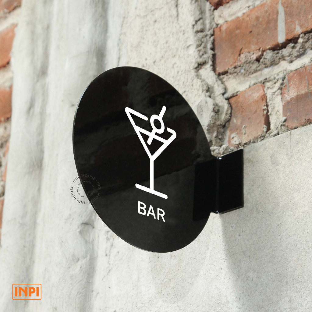 Signage Acrylic Pop Up Sign Circle 15cm - Bar | Shopee Malaysia