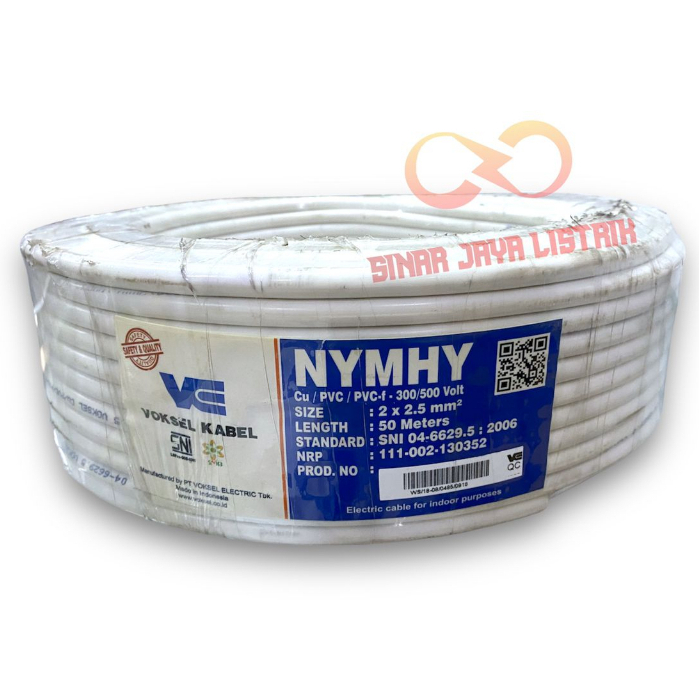 Per ROLL NYMHY VOKSEL 2X2.5 mm 50meter COPPER FIBER ELECTRICAL CABLE ...