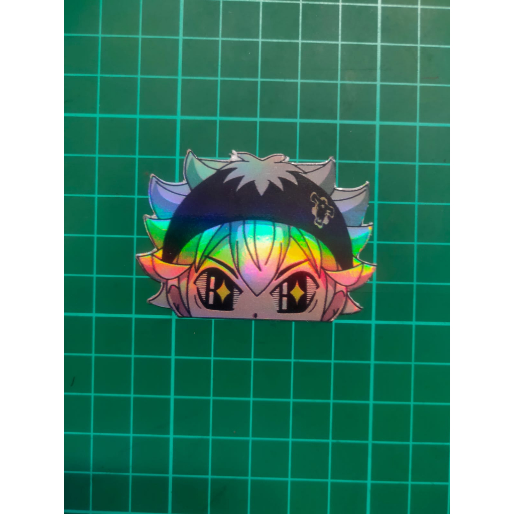 Black clover Asta anime Hologram Sticker | Shopee Malaysia