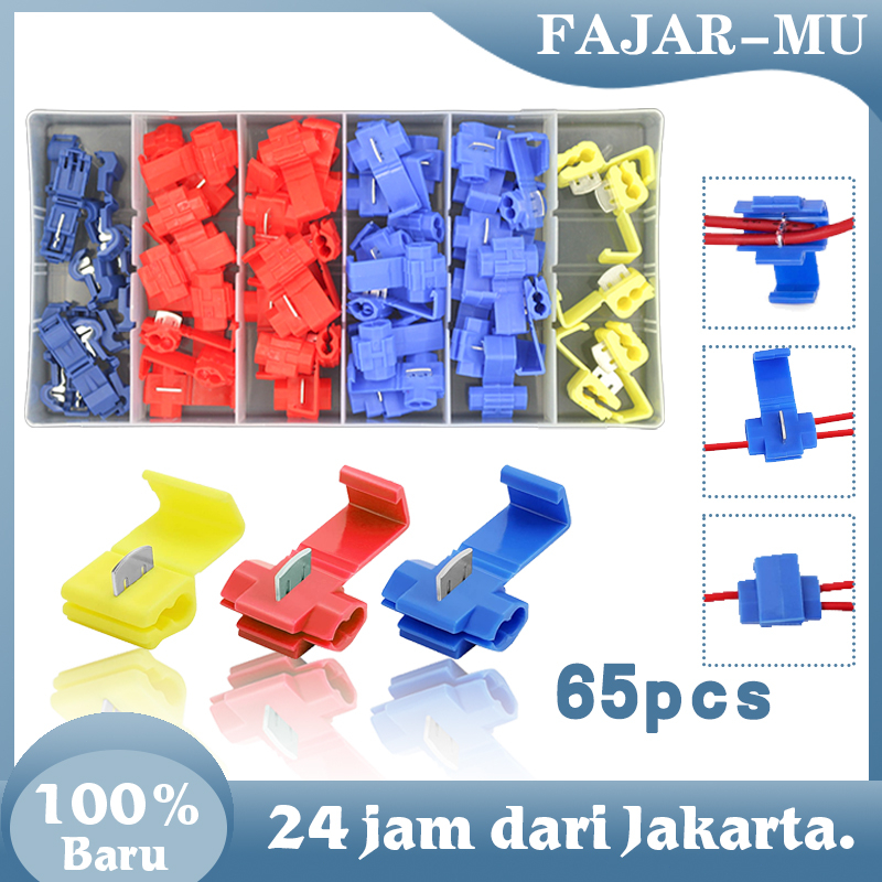 65pcs Scotch Lock Quick Terminal Connector Snap Lock Cable Crimp Scotch ...