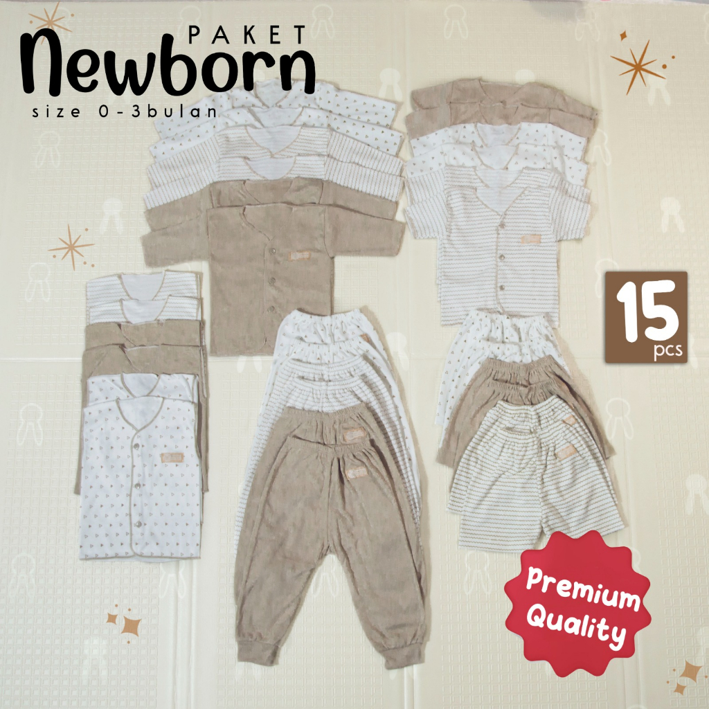 Ready BANDUNG 15 Pcs Birth Package Baby Clothes Suits Newborn Baby ...
