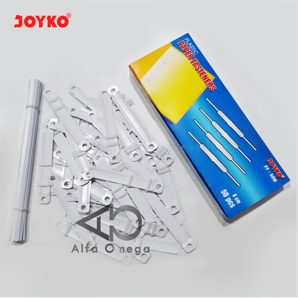 PUTIH Acco Paper Fastener Joyko PF-50W White Plastic Paper Fastener ...