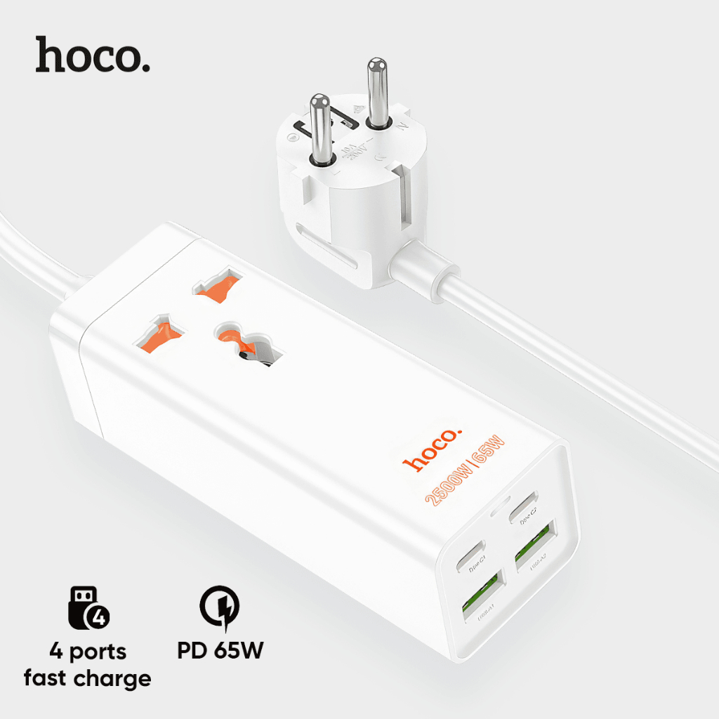 Hoco Charger Head GAN3 65W PD Fast Charger 4in1 USB Adapter Type-c ...
