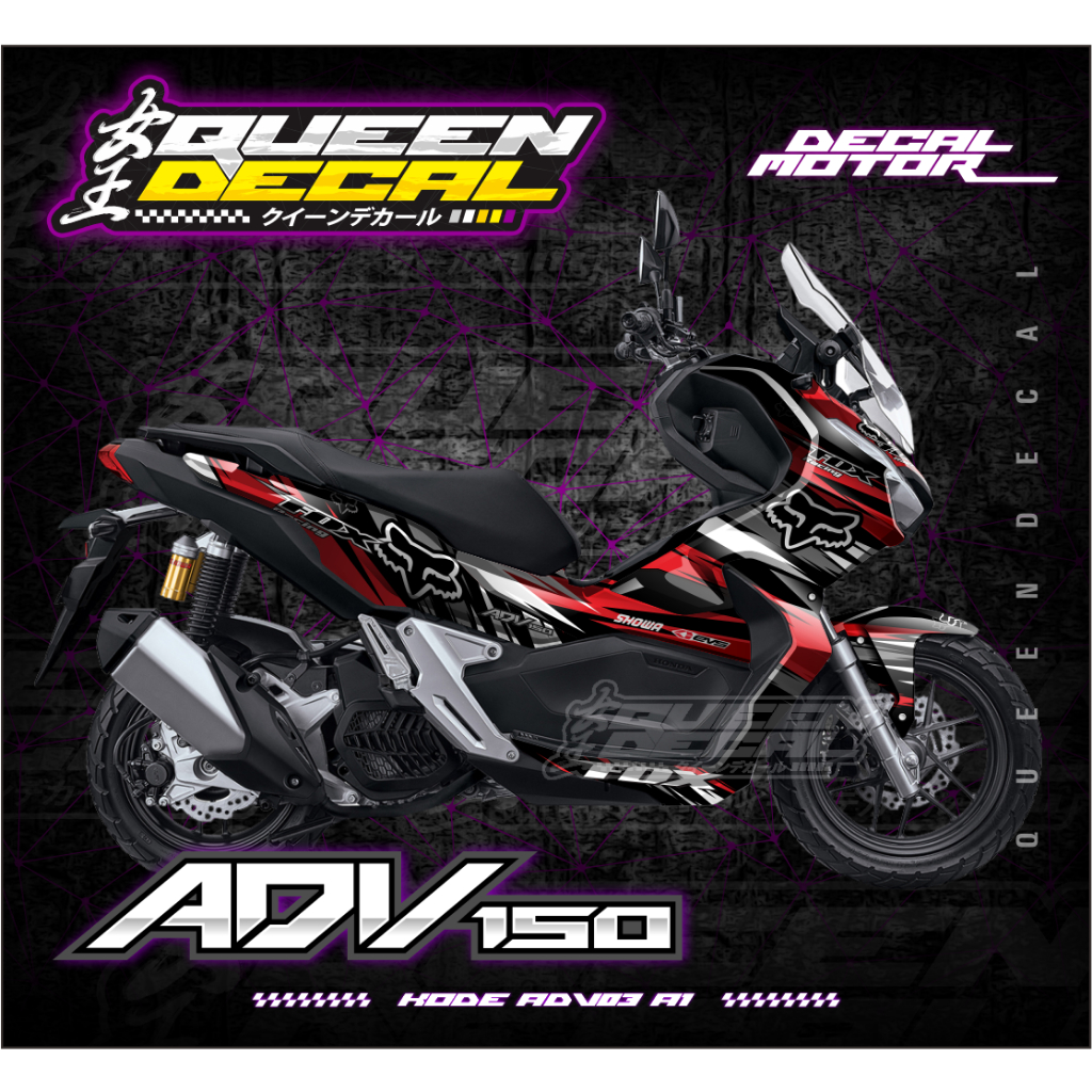 Honda ADV 150CC DECAL FULLBODY STICKER - CUSTOM FOX DESIGN - FULLBODY ...