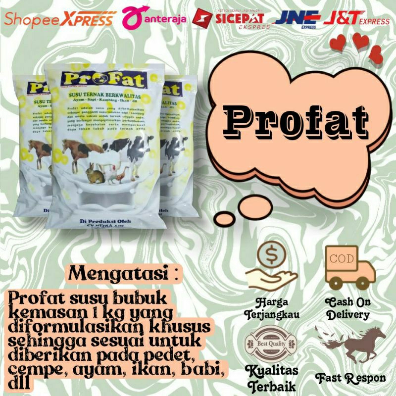 Profat Milk 1kg Substitute For Milk Original CV. Adi Partner | Shopee ...