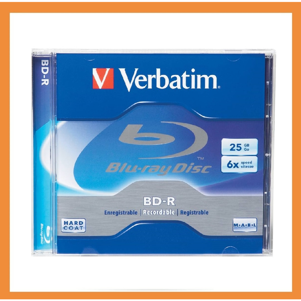 BlueRay BDR Single Pack 25GB Blue-Ray Bluray Verbatim BD-R 25 GB | Shopee Malaysia