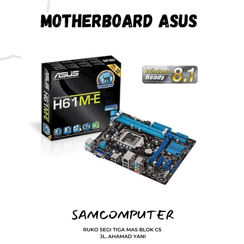 Motherboard ASUS H61M-E Socket INTEL LGA 1155 | Shopee Malaysia