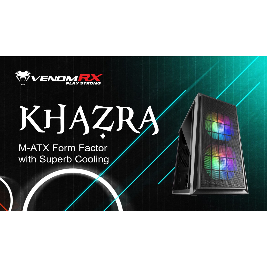 Venomrx KHAZRA M-ATX GAMING CASE VENOM RX | Shopee Malaysia