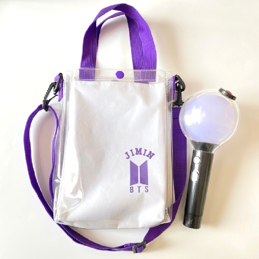 UNGU BTS TAS SELEMPANG SLING BAG CANVAS MIKA PURPLE LONG AND SHORT ...