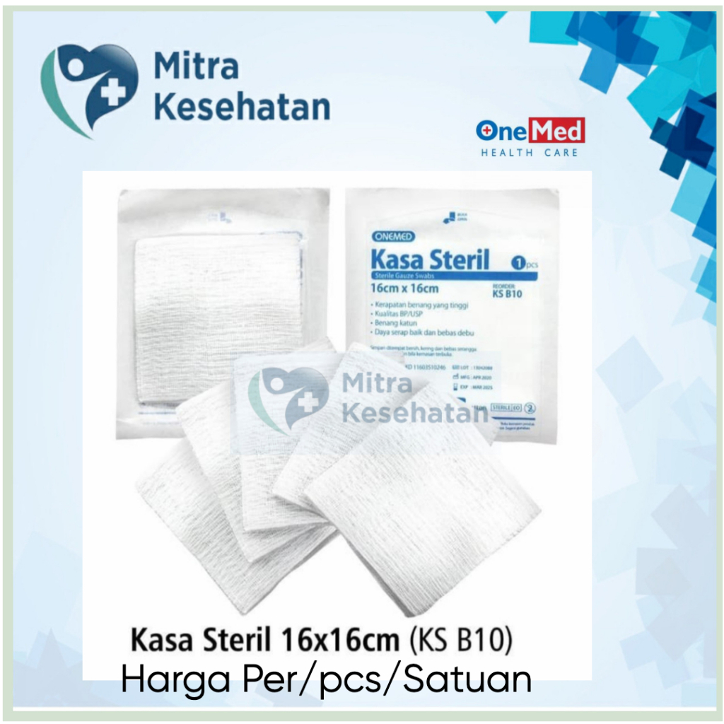 Onemed Sterile Gauze 16X16CM kassa Unit GAUZA SWAB PERpcs | Shopee Malaysia