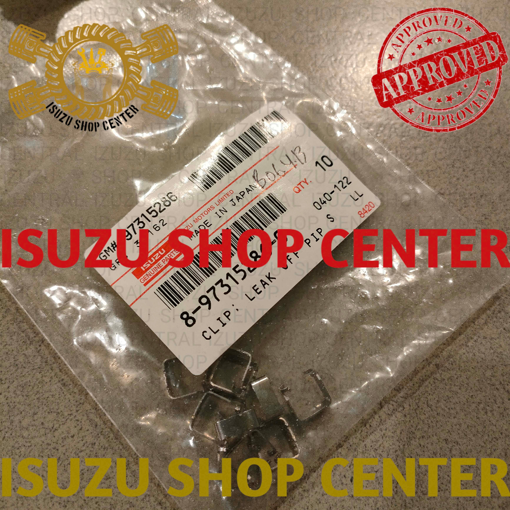 Clip CLIP CLIP OFF PIPE T ISUZU DMAX MUX AND NLR85 ORIGINAL GENUINE ...