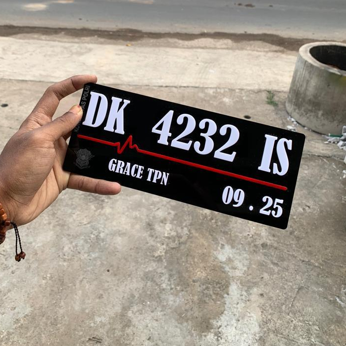Motorcycle Plate Acrylic Material CUSTOM FREE Design | Shopee Malaysia