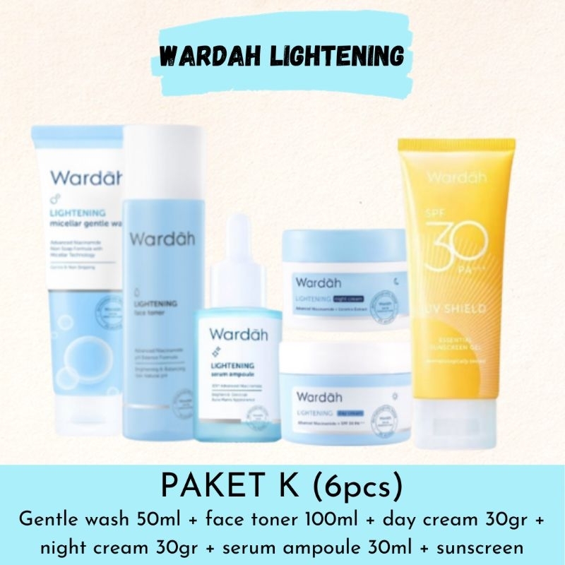 Wardah Lightening Complete Package Of Wardah Skincare 1 Complete Set Of ...