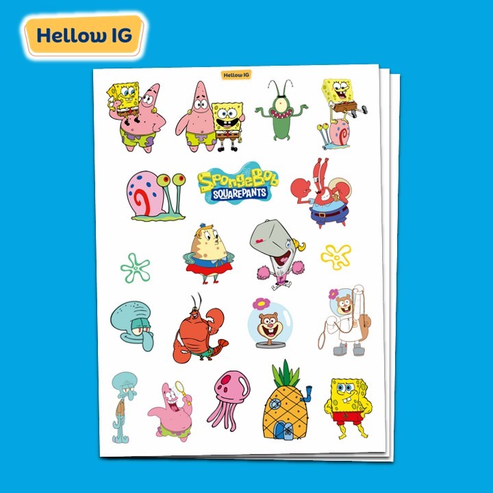 Spongebob STICKER SPONGEBOB STICKER SPONGEBOB PATRICK SQUIDWARD STICKER ...