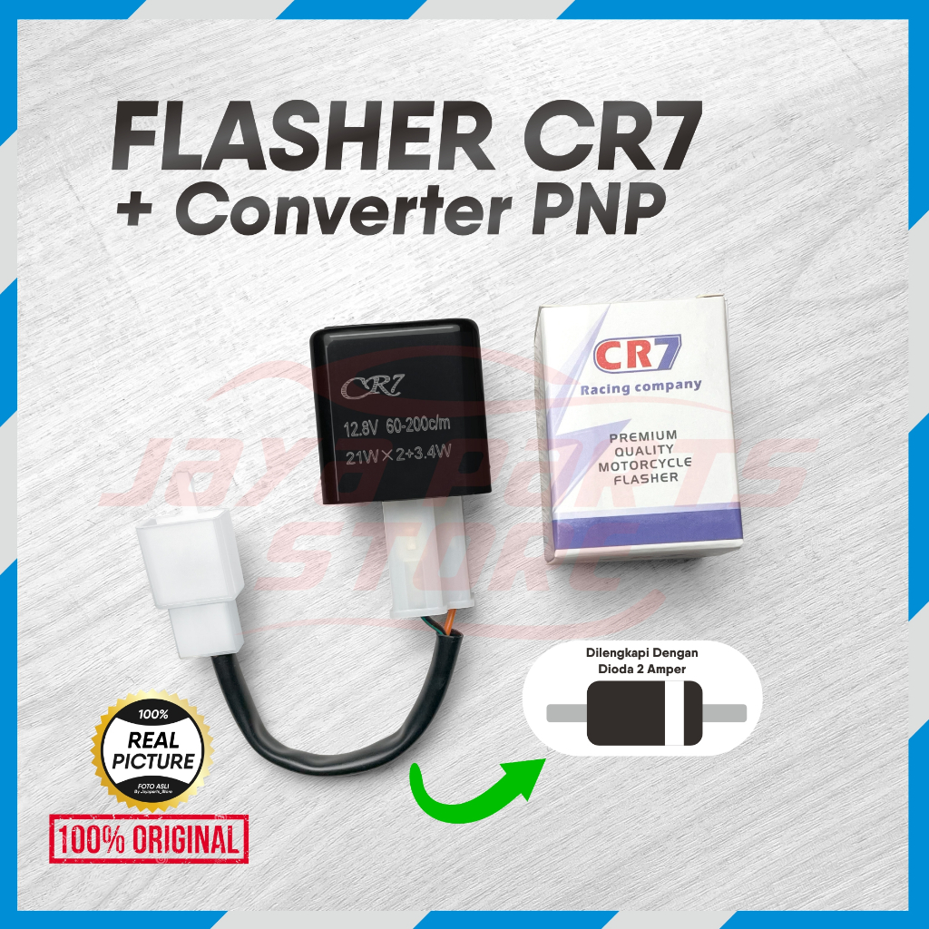 Cr7 Flasher Plus Converter Socket With Diode - For NMAX AEROX LEXI PCX ...