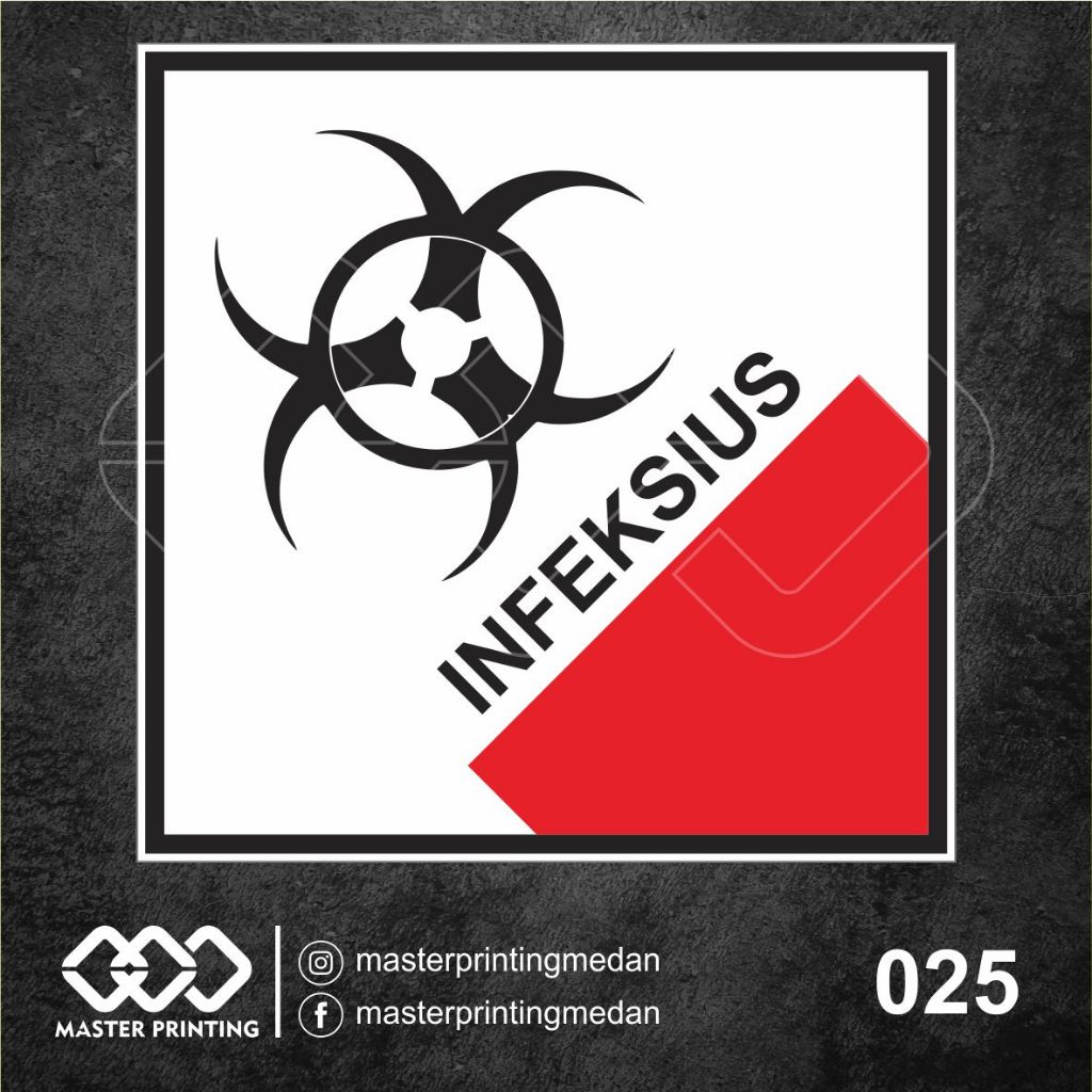 025 - Infectious Sticker, B3 Waste Symbol, Vinyl Sticker, Premium ...