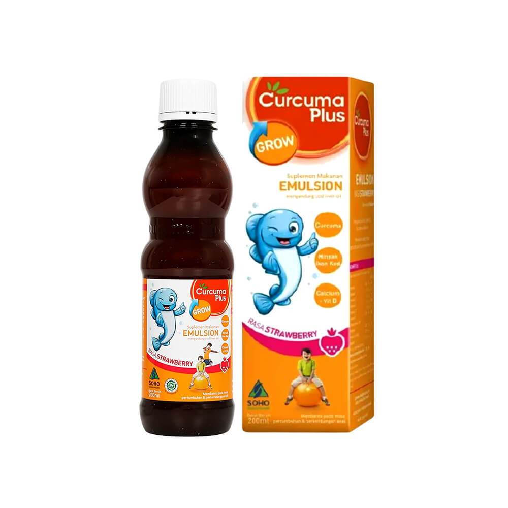 Curcuma Plus Grow Emulsion Syrup - Strawberry 200ml | Shopee Malaysia