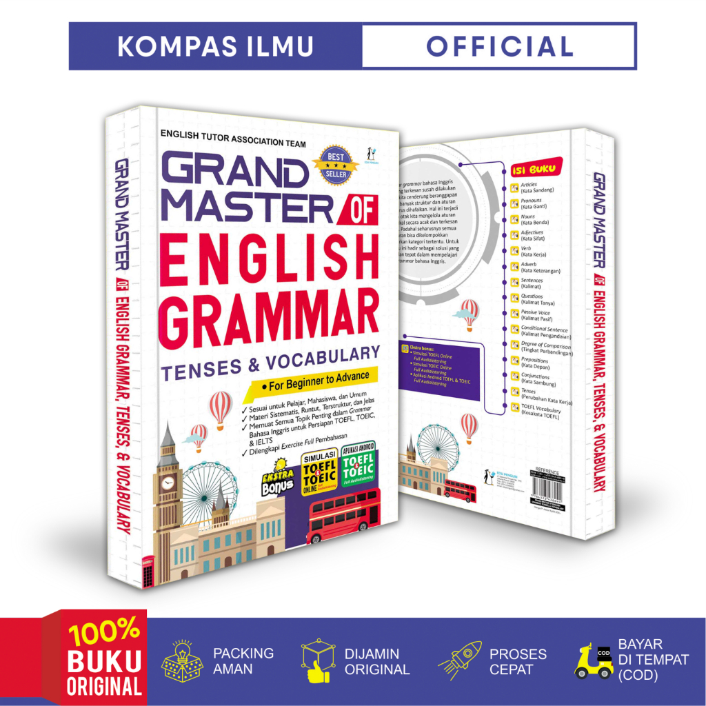 Grand Master Of English Grammar, Tenses, & Vocabulary book for TOEFL ...