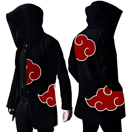 Akatsuki hoodie Anime Cloak Jacket/Akatsuki Collar Anime Cloak Jacket ...