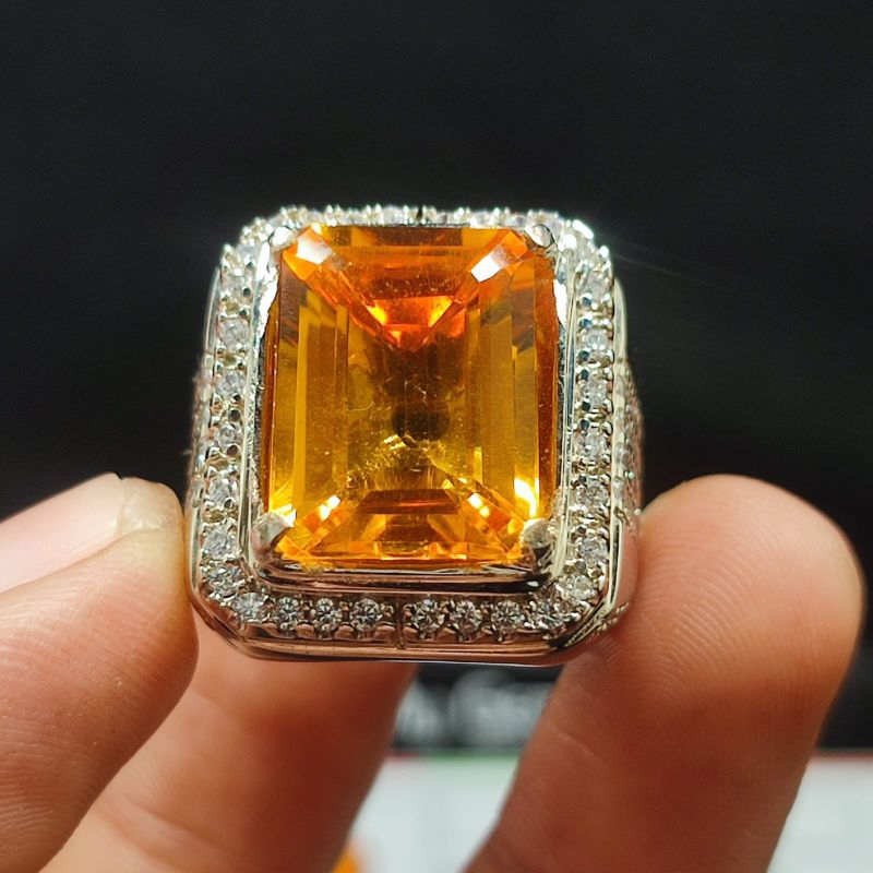 JUMBO! COMPLETE GENUINE NATURAL YELLOW CITRINE STONE WITH READY TO USE ...