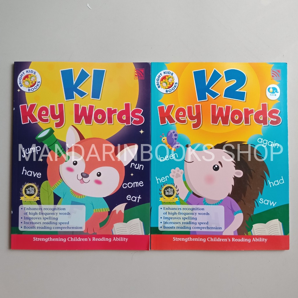 Bright Kids Books Kindergarten Key Words (Options Per Book) | Shopee ...