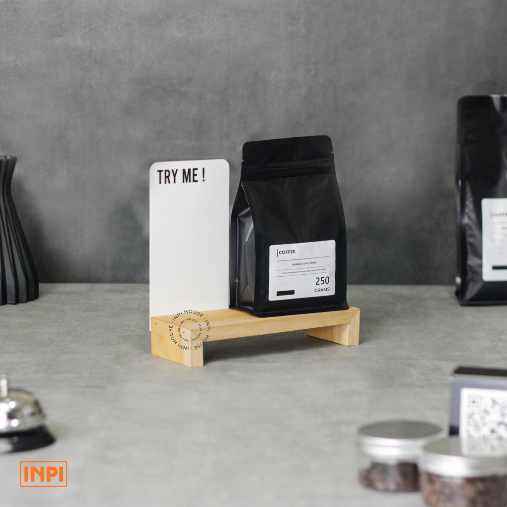 Acrylic Wooden Coffee Tea Storage Rack - INPI House | Shopee Malaysia