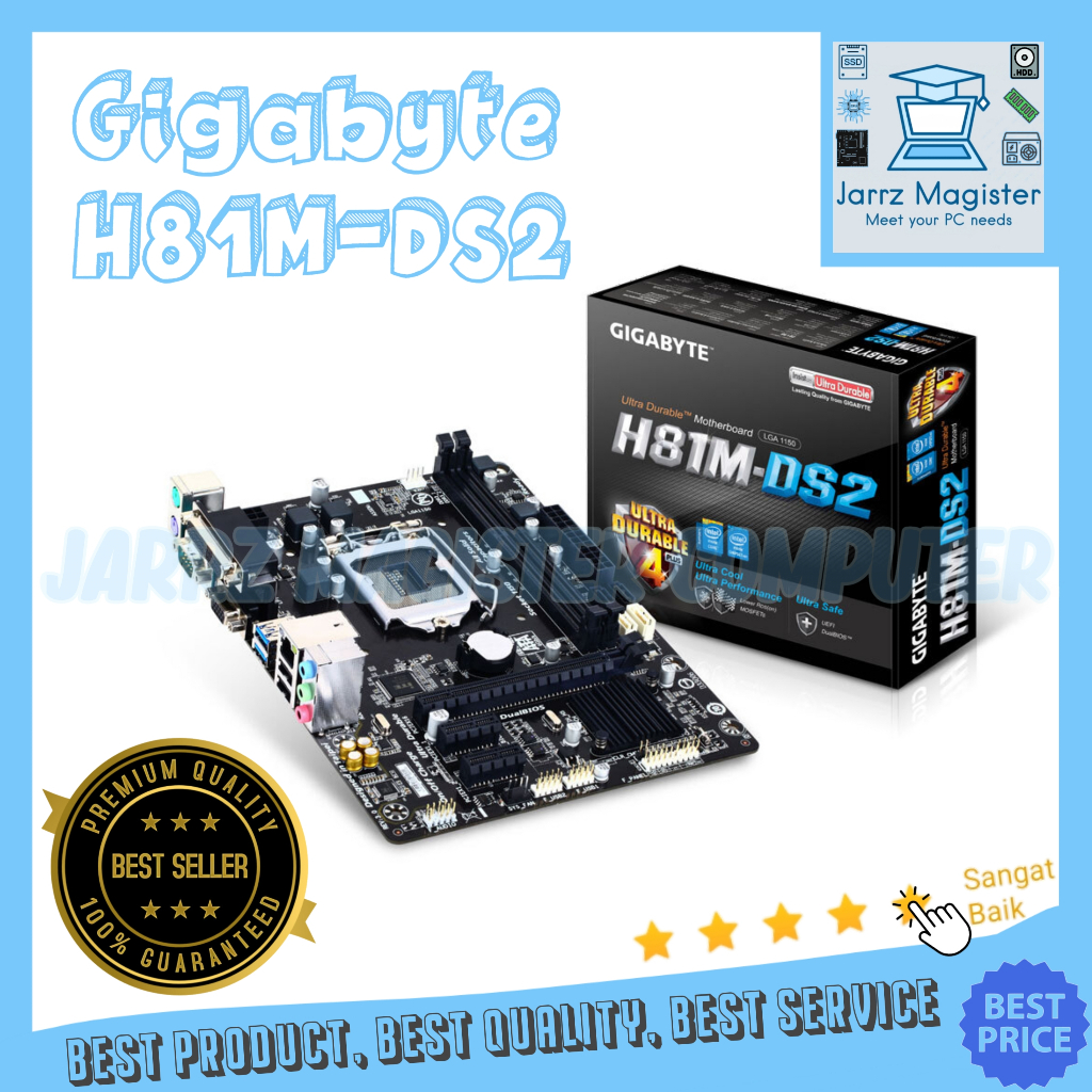 Gigabyte H81 H81M-DS2 Intel LGA 1150 DDR3 Motherboard | Gigabyte GA ...