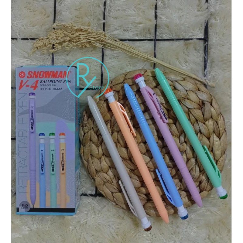 HITAM BLACK SNOWMAN PEN V4 PACK (12PCS) | Shopee Malaysia
