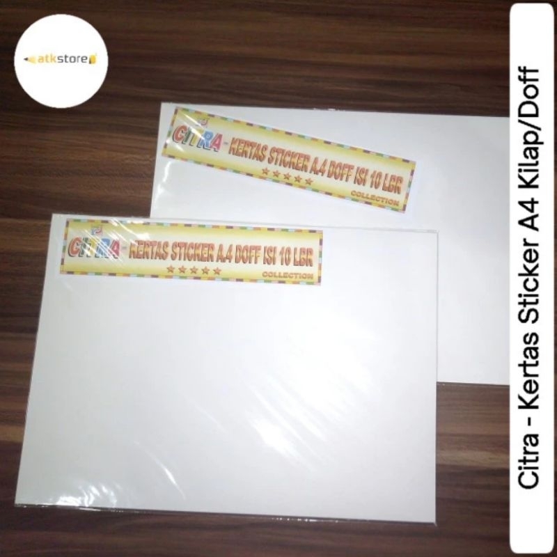 Citra Sticker Paper A4 Shine/glossy & Doff/Matt Contents 10 sheets ...